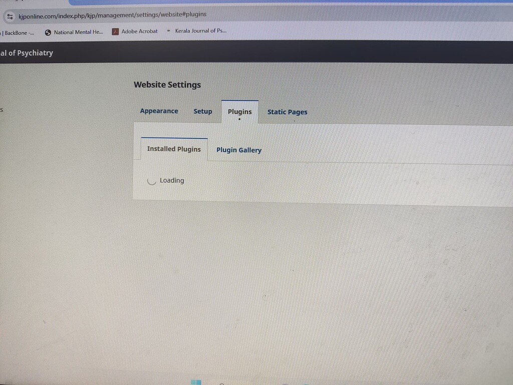 OJS Installed Plugin Keeps Loading - Software Support - PKP Community Forum