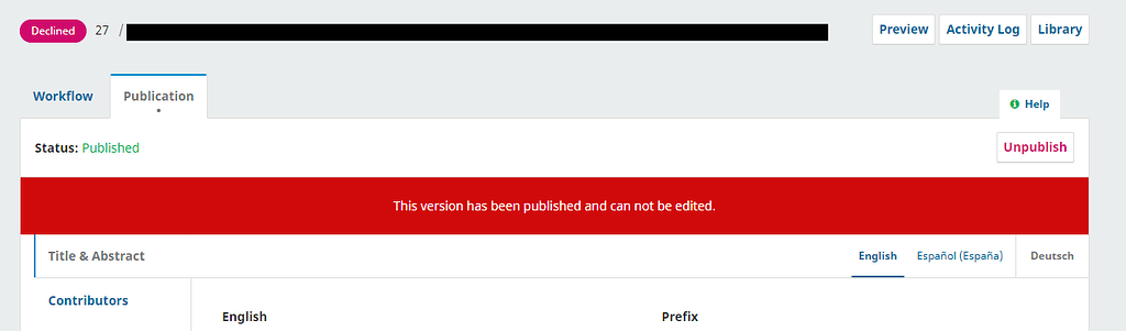 Article labeled as published and declined at the same time - Software ...